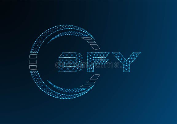 BFY Low Poly Letter Logo Vector Design. BFY Stock Illustration ...
