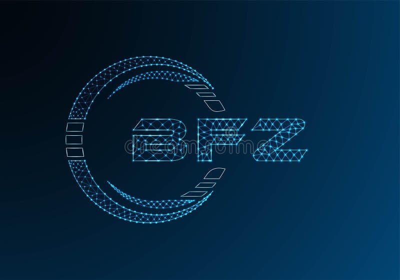 BFZ Low Poly Letter Logo Vector Design. BFZ Stock Illustration ...