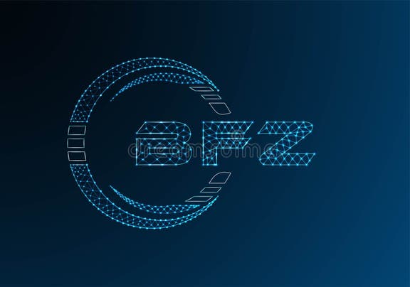 BFZ Low Poly Letter Logo Vector Design. BFZ Stock Illustration ...