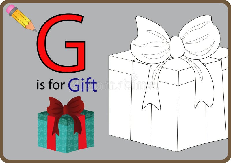 G for Gift stock illustration. Illustration of worksheet - 362773066