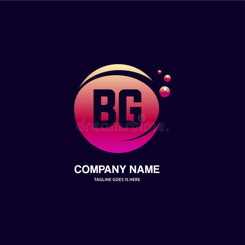 BG Initial Logo with Colorful Circle Template Vector Stock Vector ...