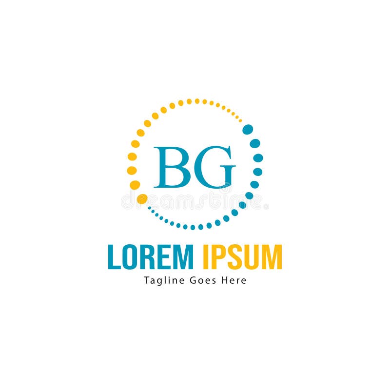 BG Letter Logo Design. Creative Modern BG Letters Icon Illustration ...