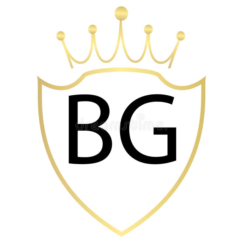 BG Letter Logo Design with Simple Style Stock Vector - Illustration of ...