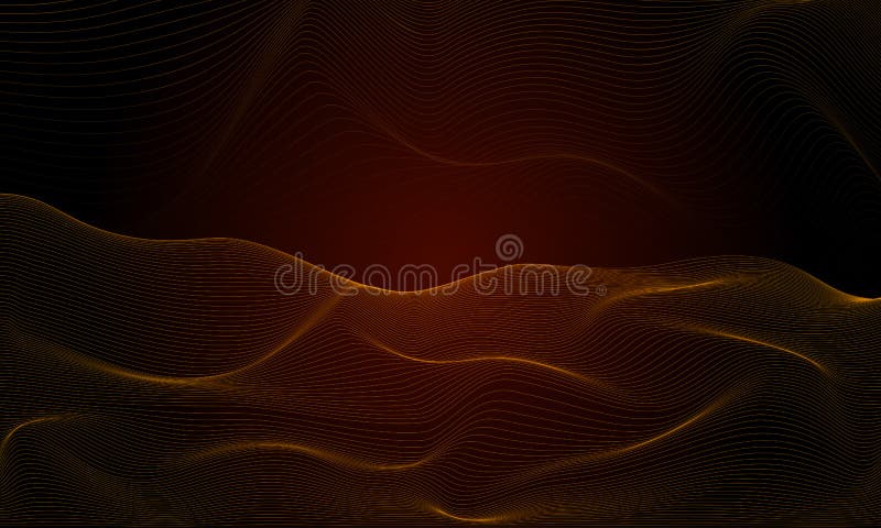 Brown Color Wave Thin Lines Vertical Curve Stock Vector - Illustration ...