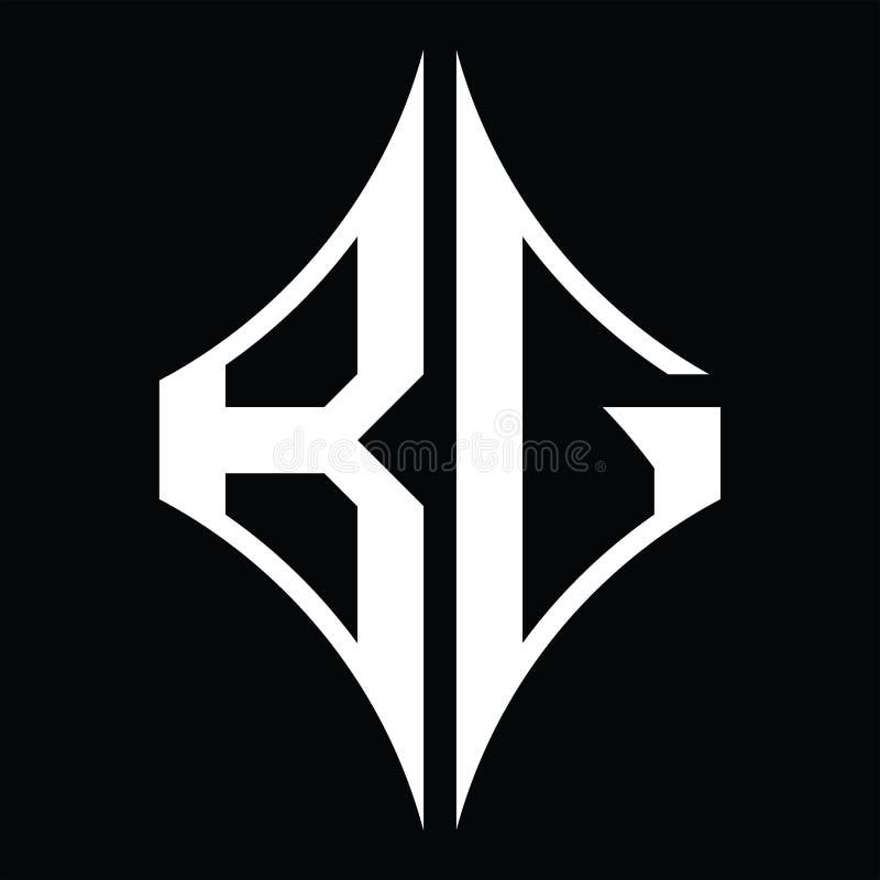 BG Logo Monogram with Diamond Shape Design Template Stock Vector ...