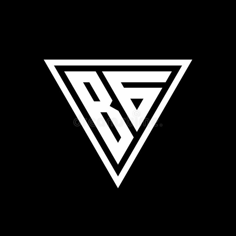 BG Logo Monogram with Triangle Shape Designs Template Stock Vector ...
