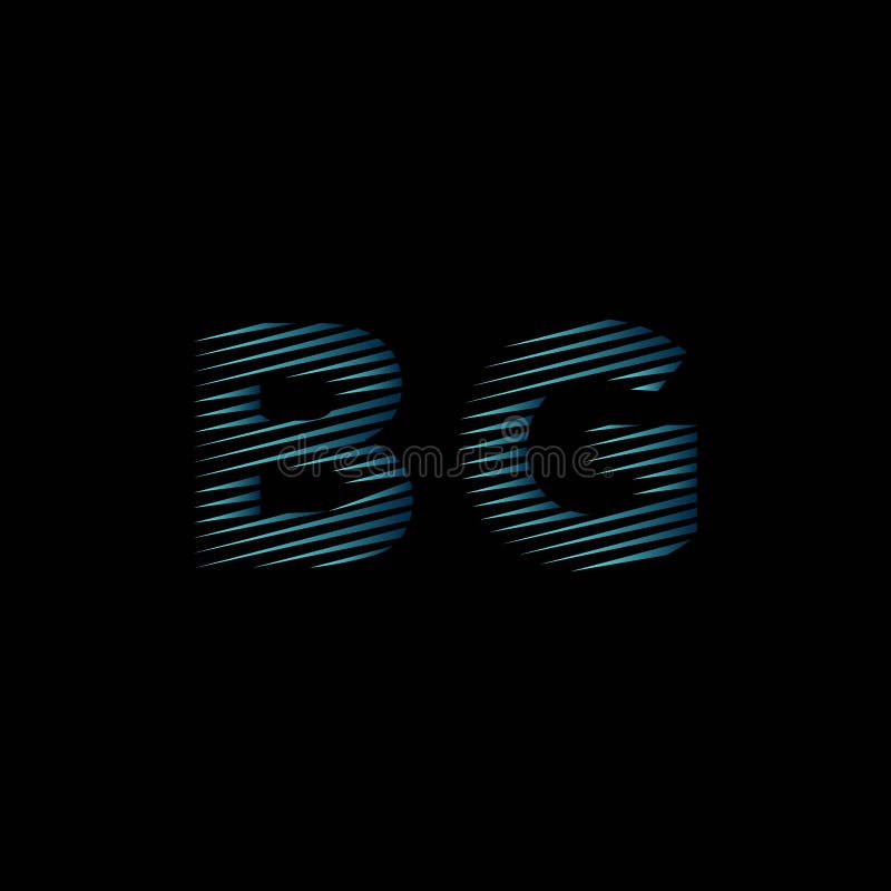BG Monogram Lines Style Blue Light Vector Stock Vector - Illustration ...