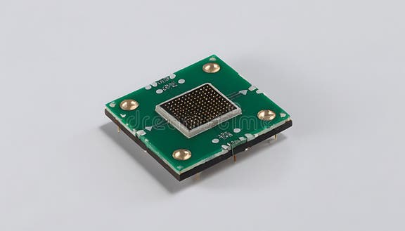 BGA Chip Module on White Background Stock Photo - Image of green ...