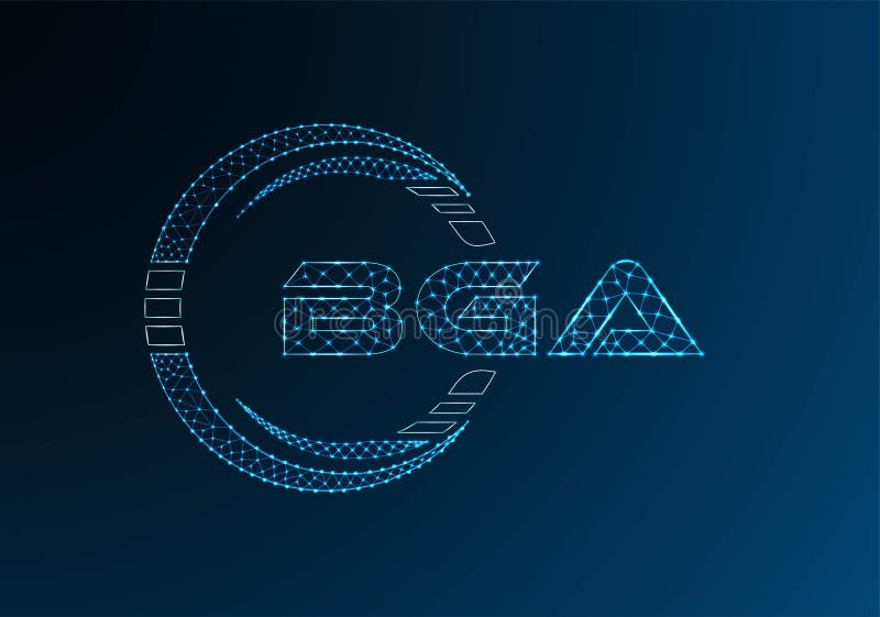 BGA Low Poly Letter Logo Vector Design. BGA Stock Illustration ...