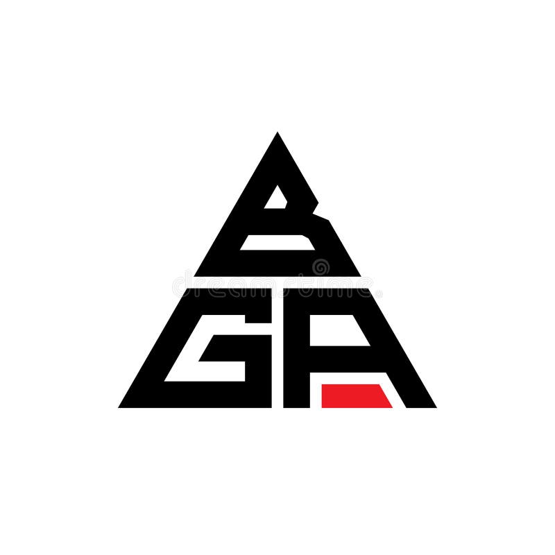 BGA Triangle Letter Logo Design with Triangle Shape. BGA Triangle Logo ...