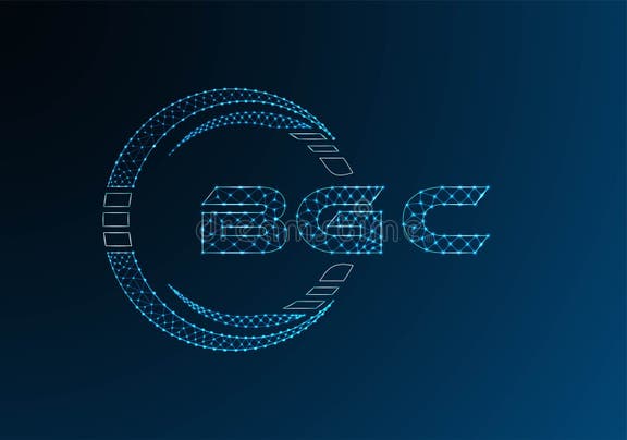 BGC Low Poly Letter Logo Vector Design. BGC Stock Illustration ...