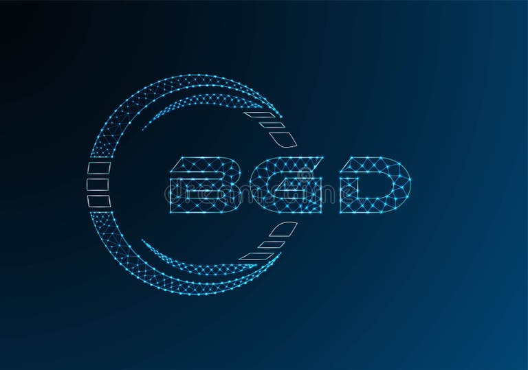 BGD Low Poly Letter Logo Vector Design. BGD Stock Illustration ...