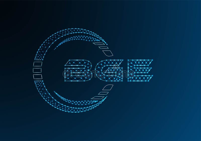 BGE Low Poly Letter Logo Vector Design. BGE Stock Illustration ...