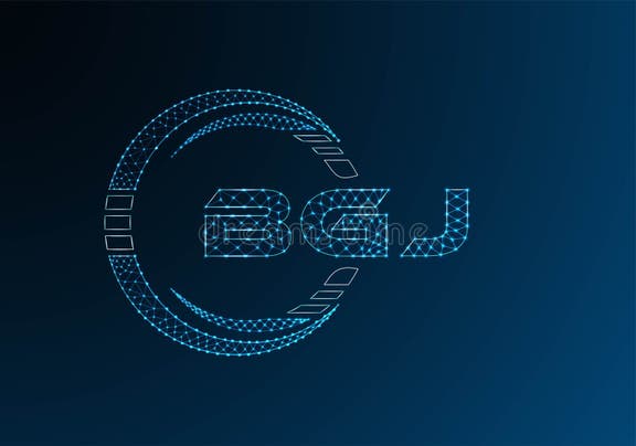 BGJ Low Poly Letter Logo Vector Design. BGJ Stock Illustration ...