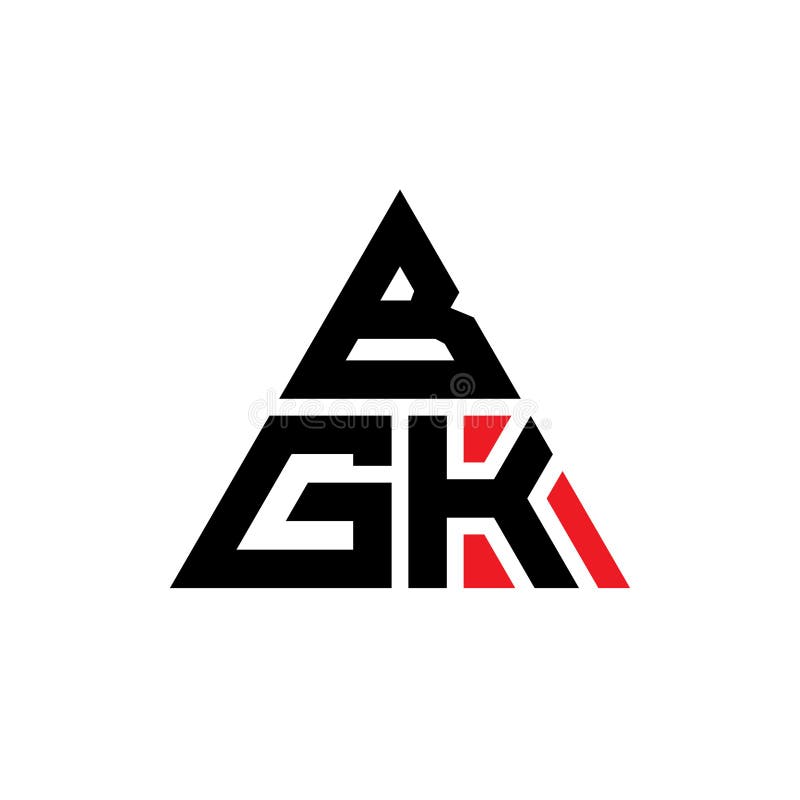 BGK Triangle Letter Logo Design with Triangle Shape. BGK Triangle Logo ...