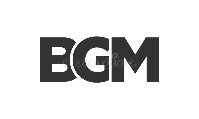 BGM Logo Design Template with Strong and Modern Bold Text. Initial ...
