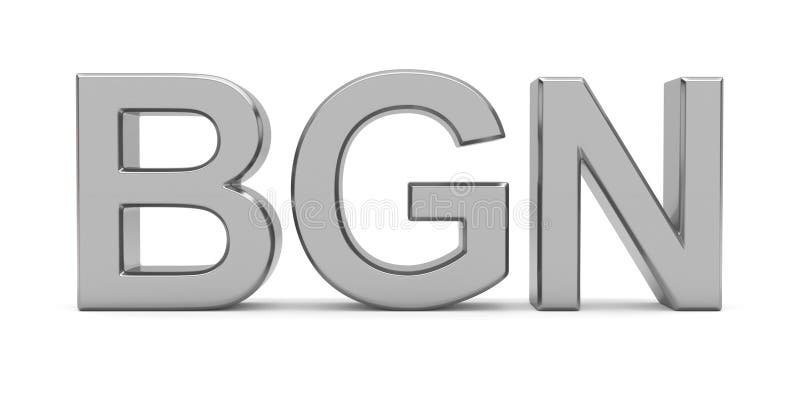 BGN Bulgarian Lev Currency Code Stock Illustration - Illustration of ...