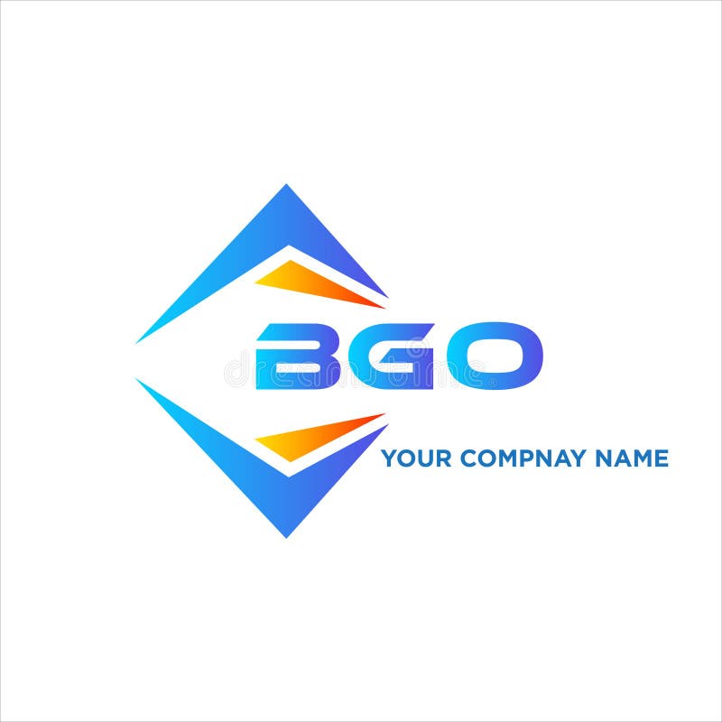 BGO Abstract Technology Logo Design on White Background. BGO Creative ...