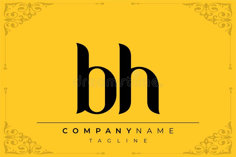 BH abstract luxury logo stock vector. Illustration of letter - 362198144