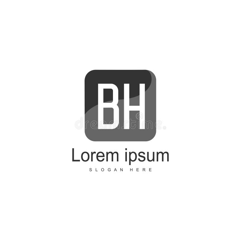 BH Letter Logo Design. Creative Modern BH Letters Icon Illustration ...