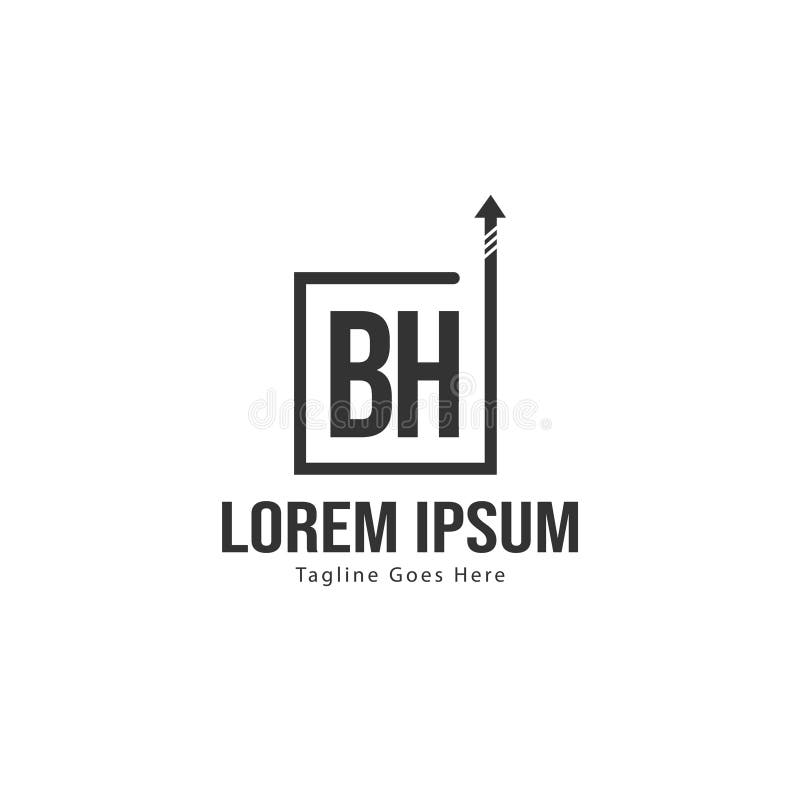 BH Letter Logo Design. Creative Modern BH Letters Icon Illustration ...