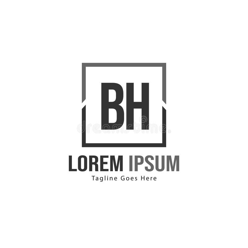BH Letter Logo Design. Creative Modern BH Letters Icon Illustration ...
