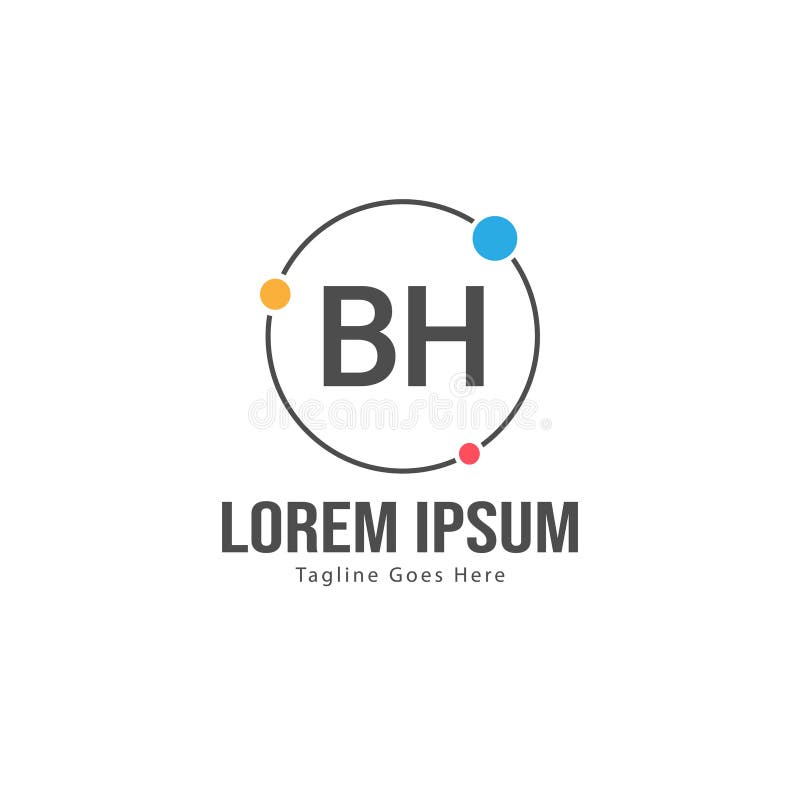 BH Letter Logo Design. Creative Modern BH Letters Icon Illustration ...