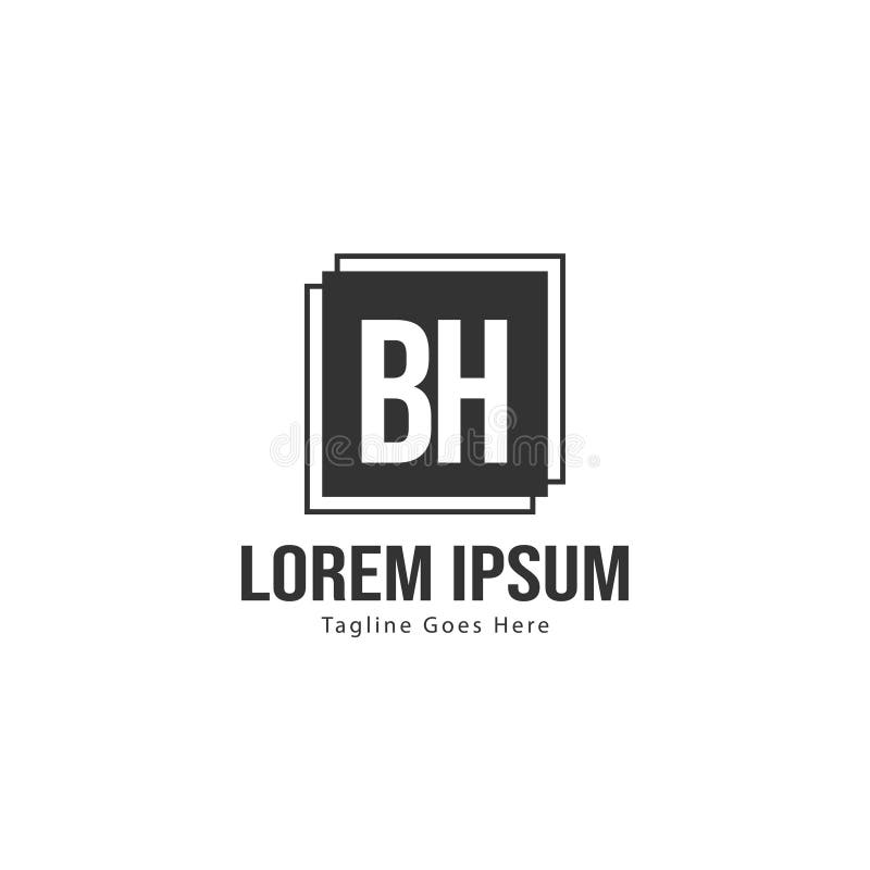 BH Letter Logo Design. Creative Modern BH Letters Icon Illustration ...