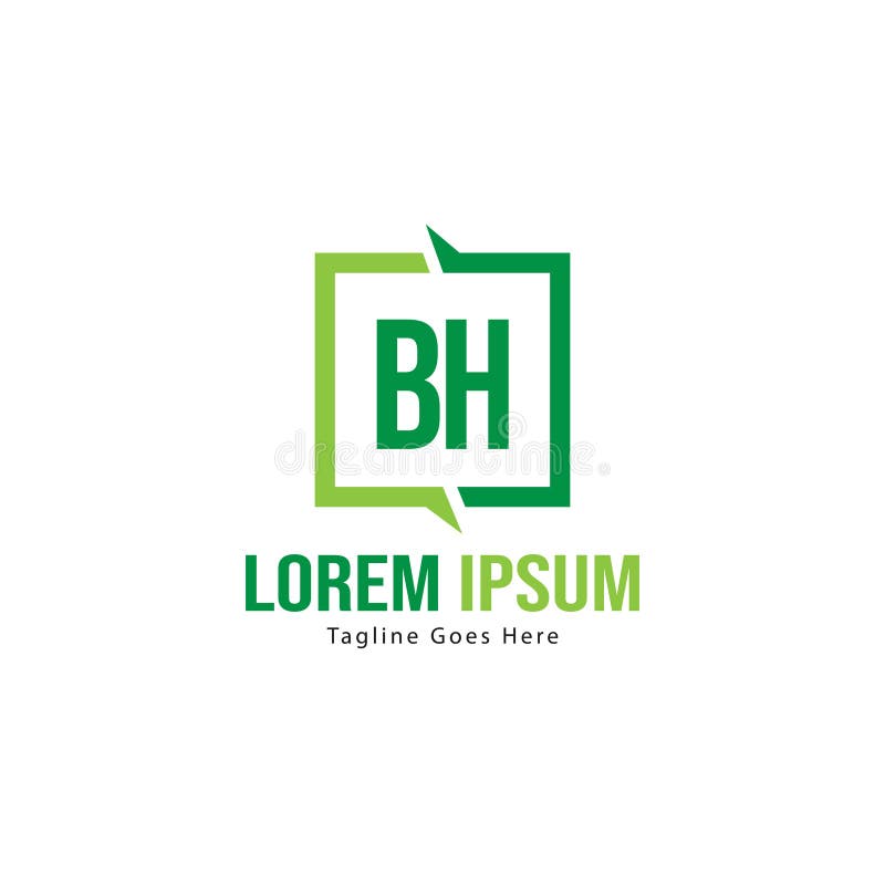 BH Letter Logo Design. Creative Modern BH Letters Icon Illustration ...