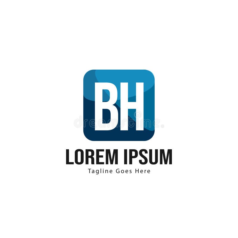 BH Letter Logo Design. Creative Modern BH Letters Icon Illustration ...