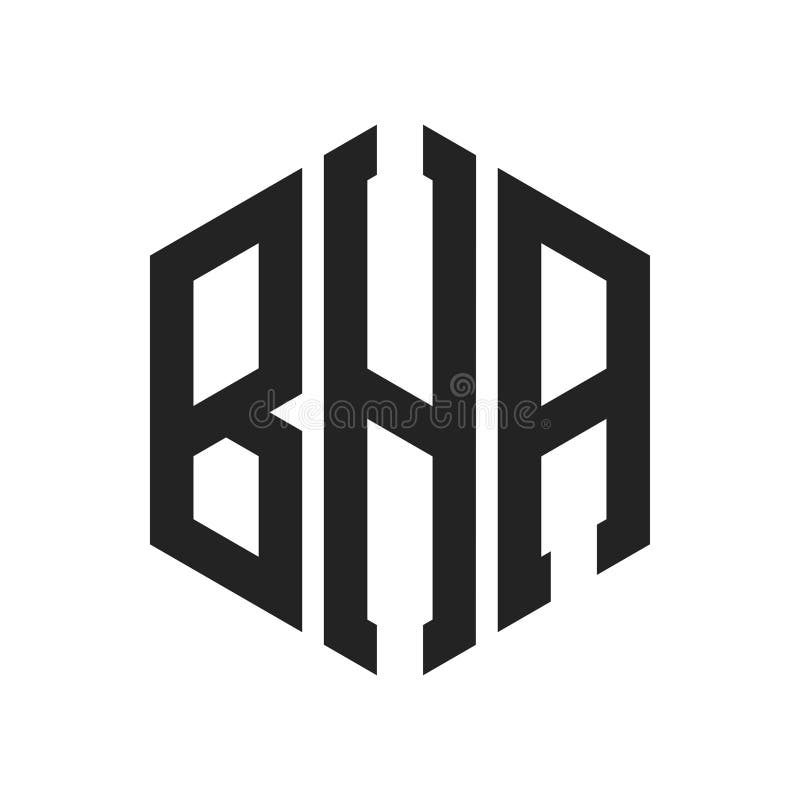 BHA Logo Design. Initial Letter BHA Monogram Logo Using Hexagon Shape ...