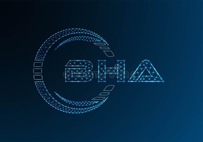 BHA Low Poly Letter Logo Vector Design. BHA Stock Illustration ...