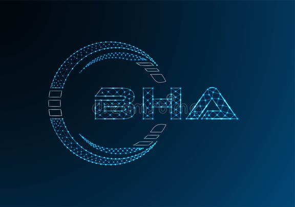 BHA Low Poly Letter Logo Vector Design. BHA Stock Illustration ...