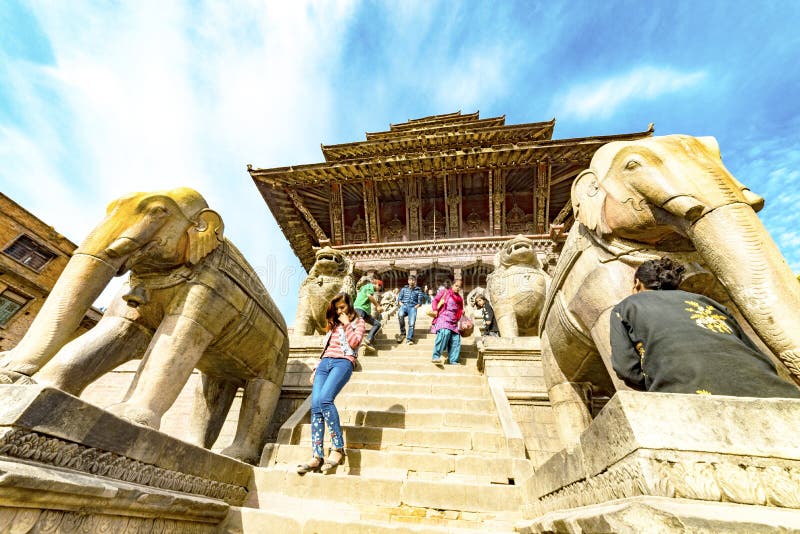 Bhaktapur City, Nepal. December Editorial Image - Image of indian ...