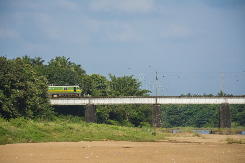 Bharathapuzha river bridge stock photo. Image of beautiful - 330285428