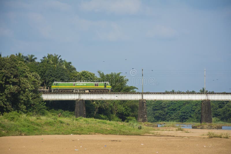 Bharathapuzha river bridge stock photo. Image of destination - 330285436