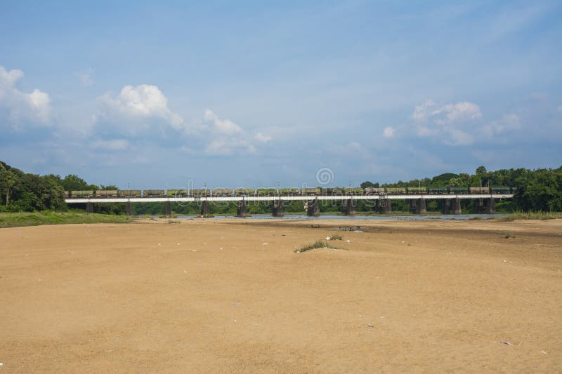 Bharathapuzha river bridge stock photo. Image of train - 331847886