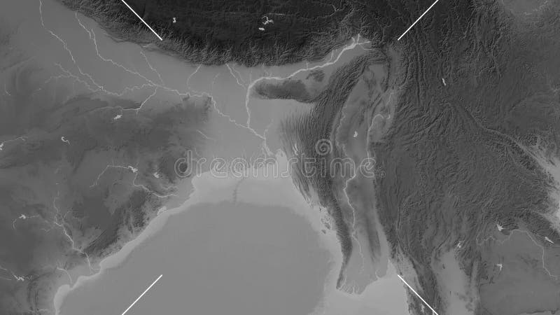 Bhasan Char Island in the Bay of Bengal. Bilevel Map. Zoom Stock ...