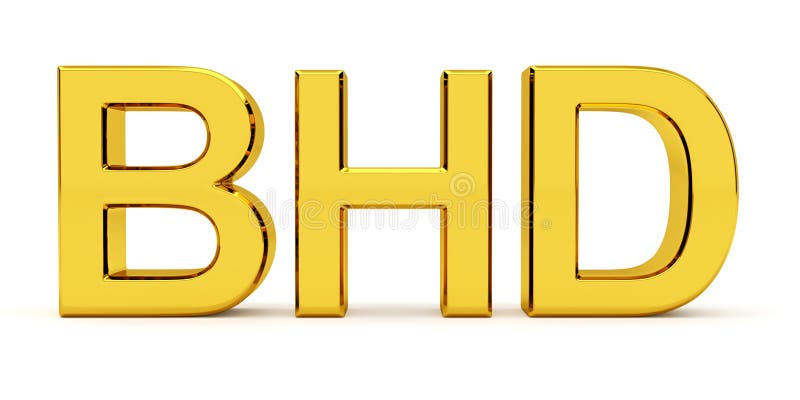 BHD Bahraini Dinar Currency Code Stock Illustration - Illustration of ...