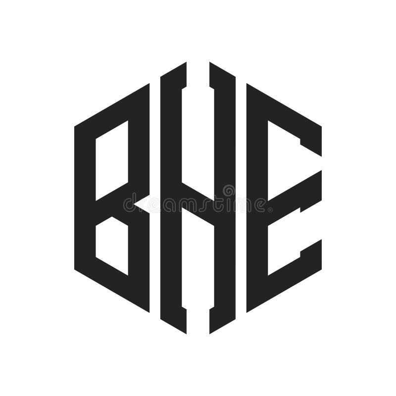 BHE Logo Design. Initial Letter BHE Monogram Logo Using Hexagon Shape ...