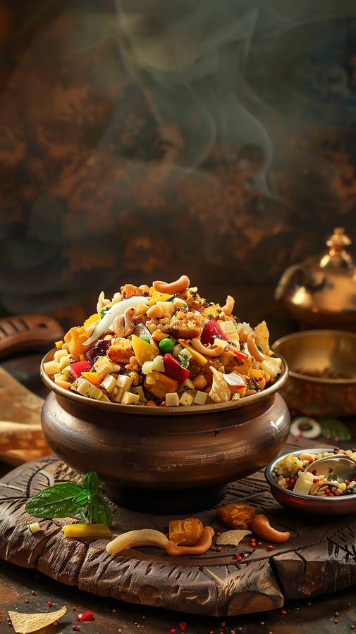 Bhel puri hindu stock illustration. Illustration of festival - 336419718