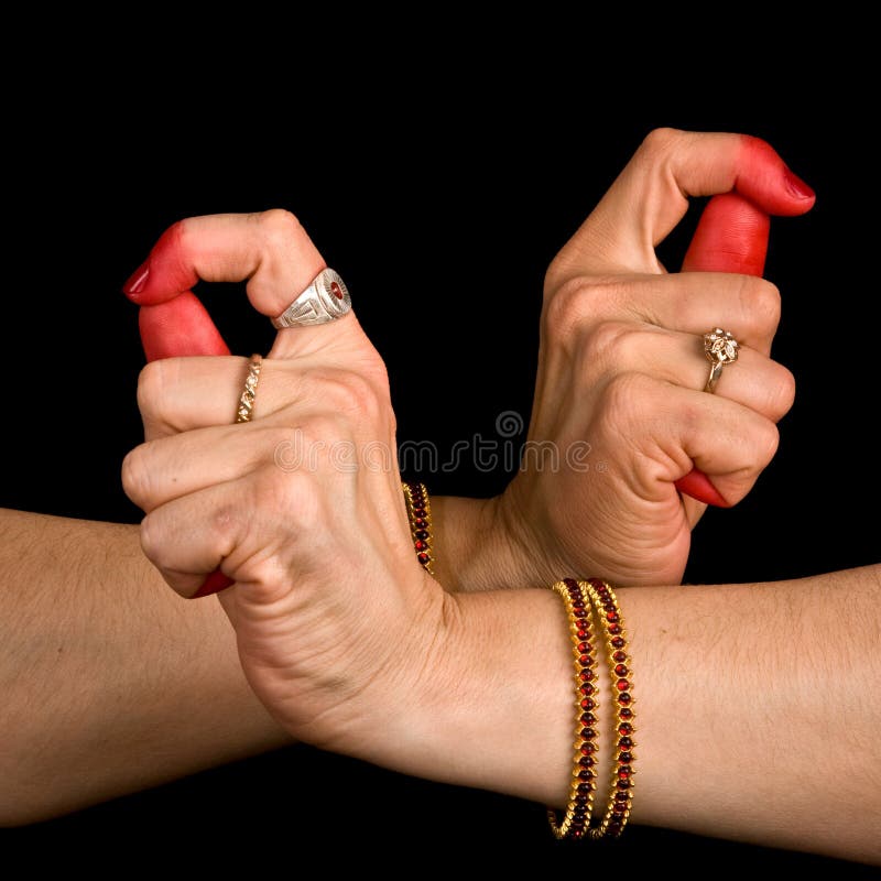 Bherunda Hasta of Indian Dance Stock Image - Image of bharatanatyam ...