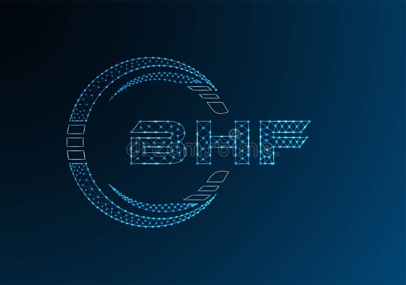 BHF Low Poly Letter Logo Vector Design. BHF Stock Illustration ...