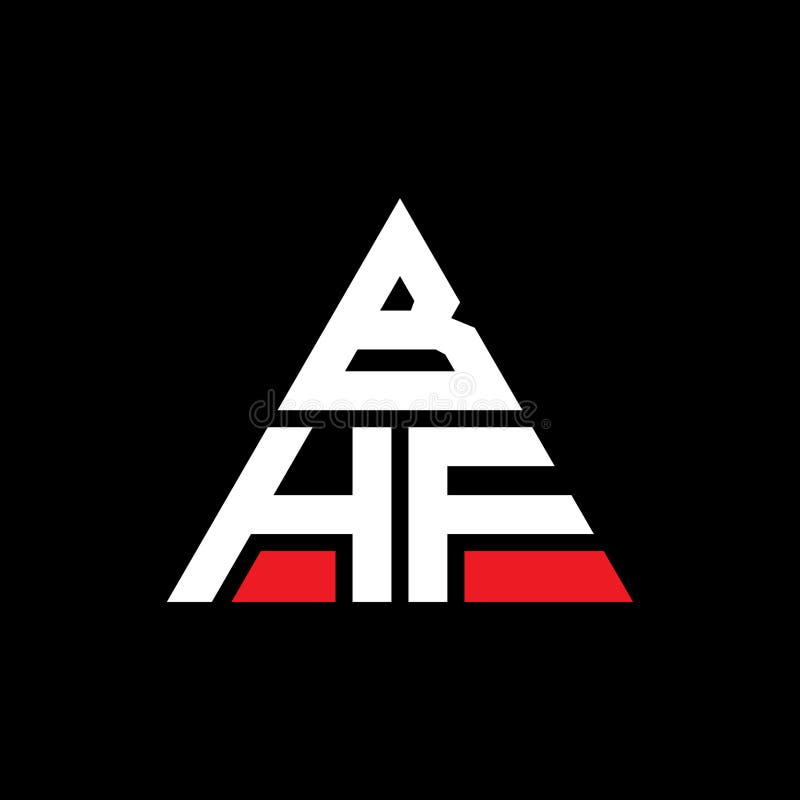 BHF Triangle Letter Logo Design with Triangle Shape. BHF Triangle Logo ...