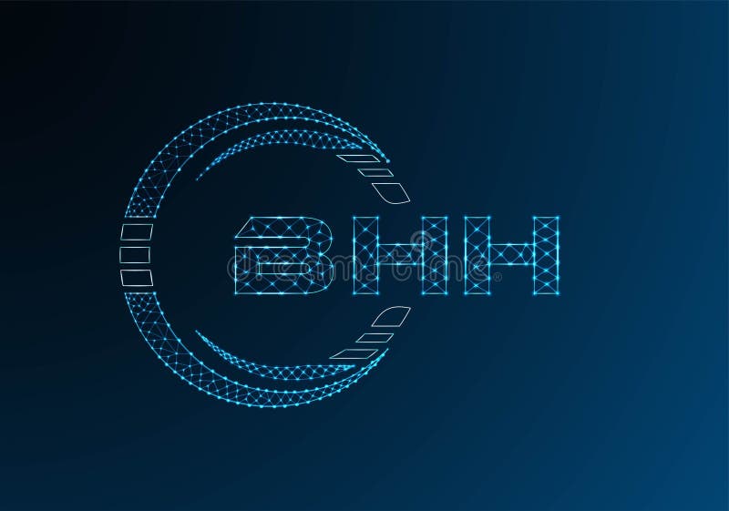 BHH Low Poly Letter Logo Vector Design. BHH Stock Illustration ...