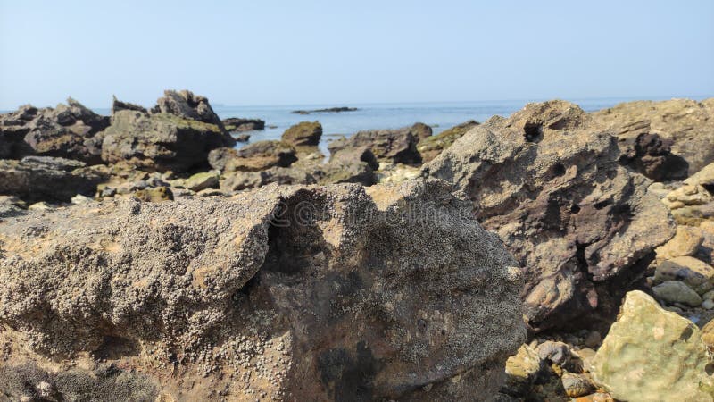 Bhit khorhi Beach stock photo. Image of rocks, ocean - 211031292