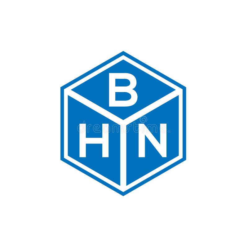 BHN Letter Logo Design on Black Background. BHN Creative Initials ...