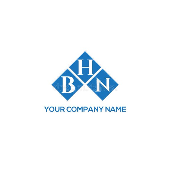 BHN Letter Logo Design on WHITE Background. BHN Creative Initials ...