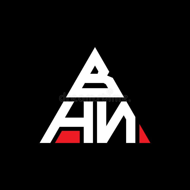 BHN Triangle Letter Logo Design with Triangle Shape. BHN Triangle Logo ...