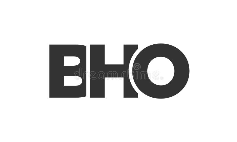 BHO Logo Design Template with Strong and Modern Bold Text. Initial ...